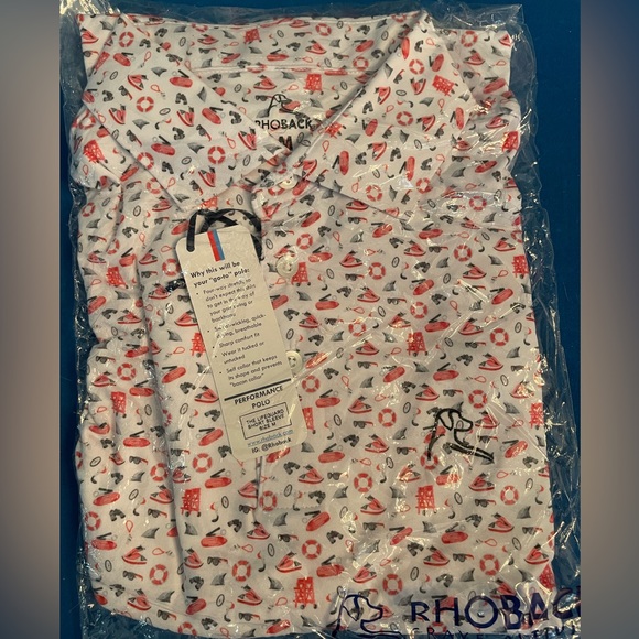 Rhoback | Shirts | Rhoback Mens Performance Polo The Lifeguard White ...